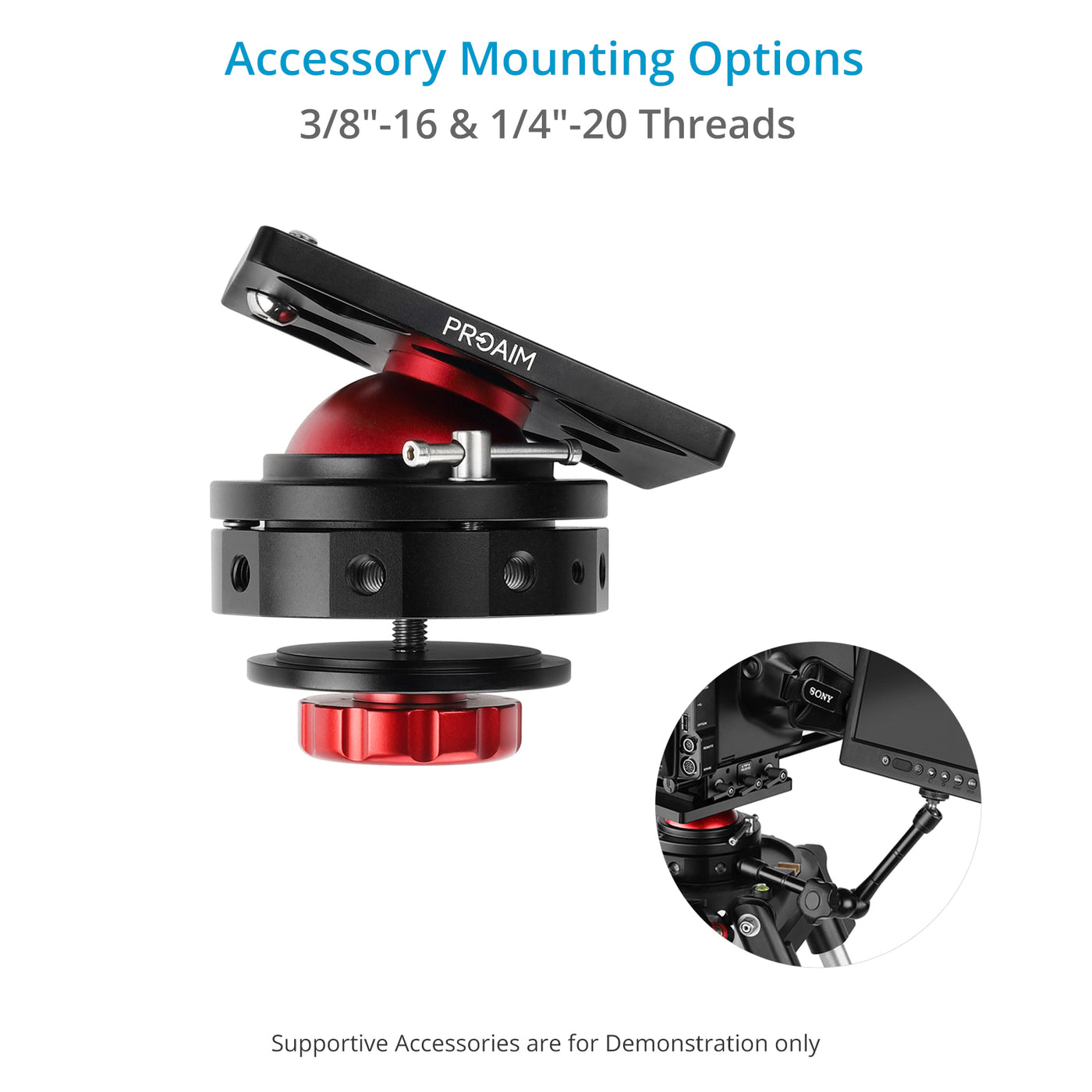 Proaim Camera Support Leveling Base – Mitchell & 3/8” Base Mount ...