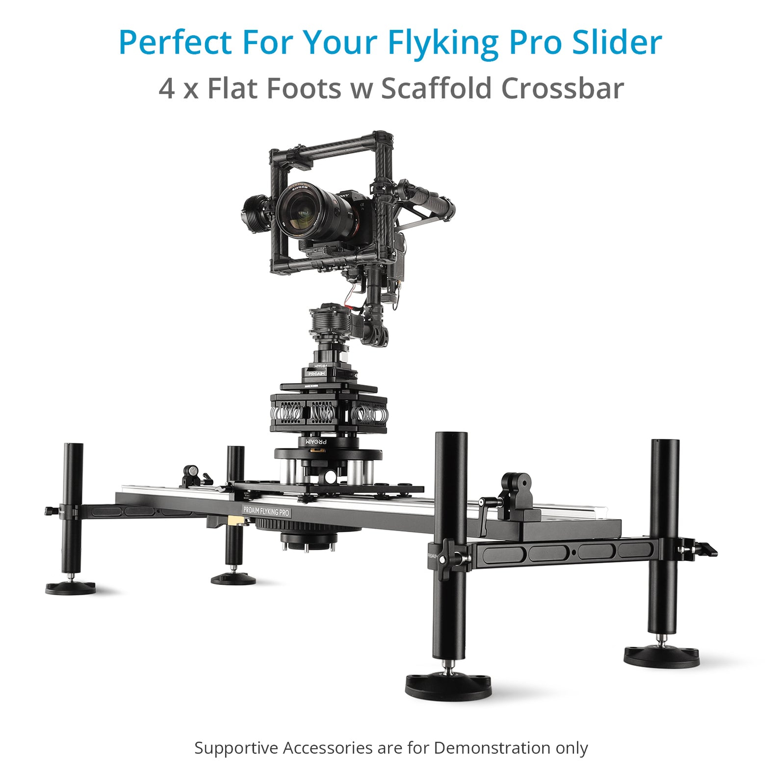 Scaffold Crossbar Mount with Flat Foot for Flyking | Proaim — Proaim.ca