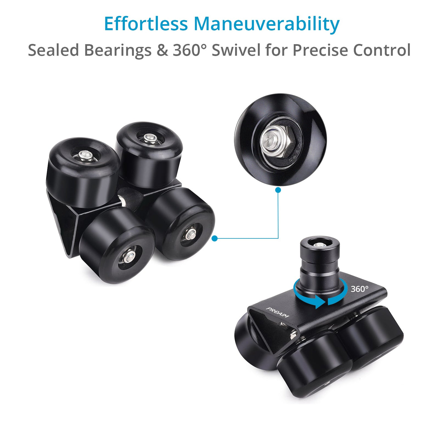 Track Wheel Set for Anchor Studio Camera Tripod | Proaim — Proaim.ca