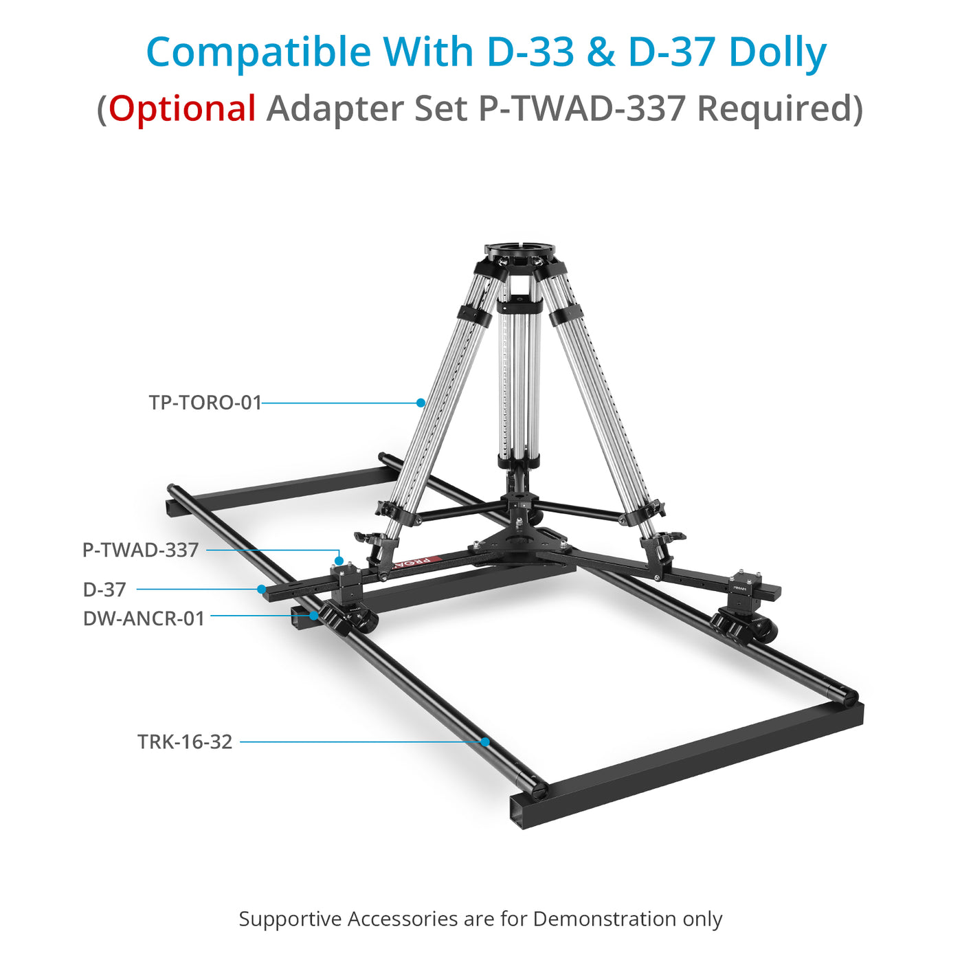 Track Wheel Set for Anchor Studio Camera Tripod | Proaim — Proaim.ca