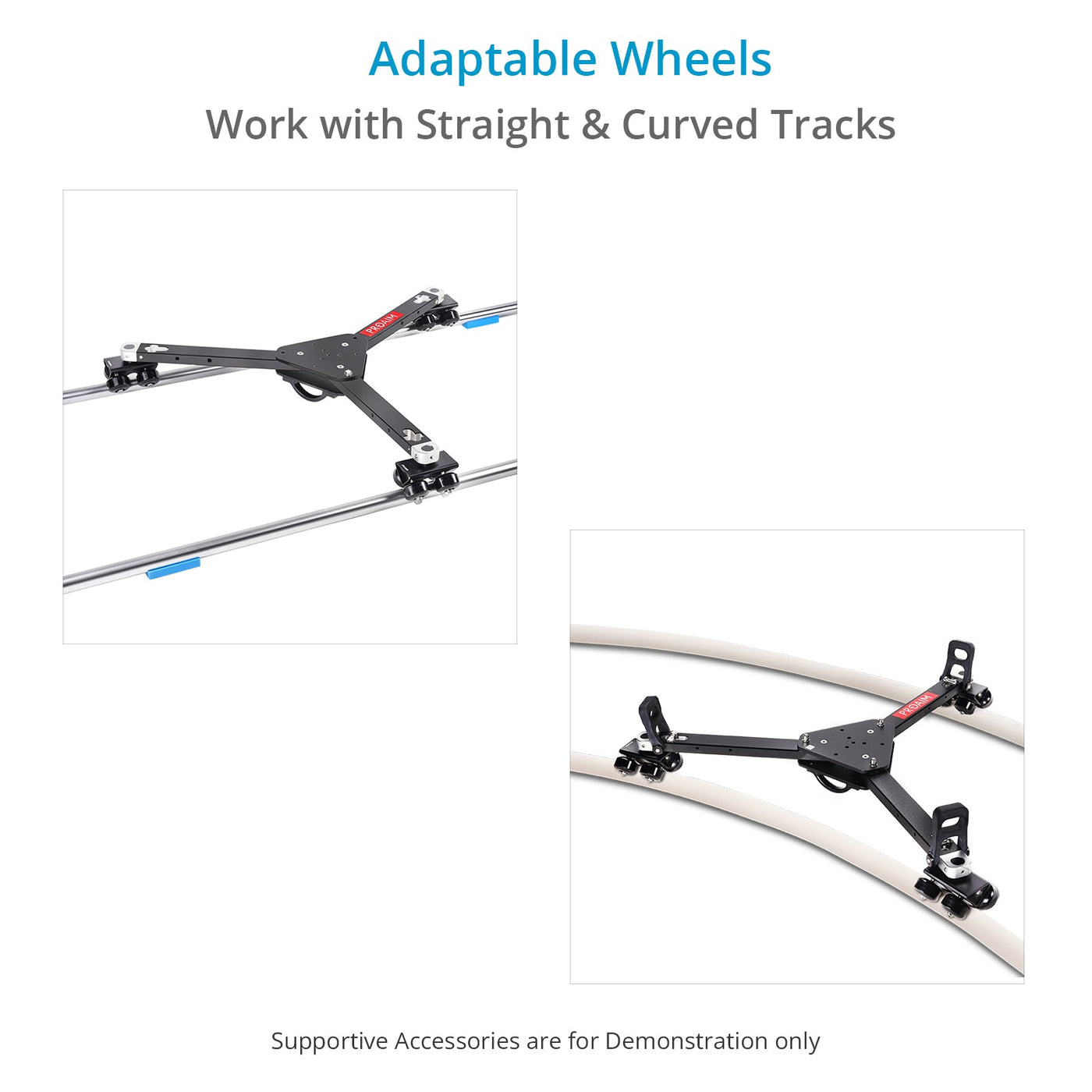 Track Wheel Set for Portable Heavy-Duty Camera | Proaim — Proaim.ca
