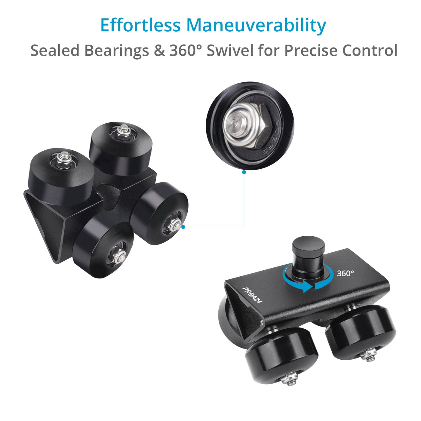 Track Wheel Set for Portable Heavy-Duty Camera | Proaim — Proaim.ca