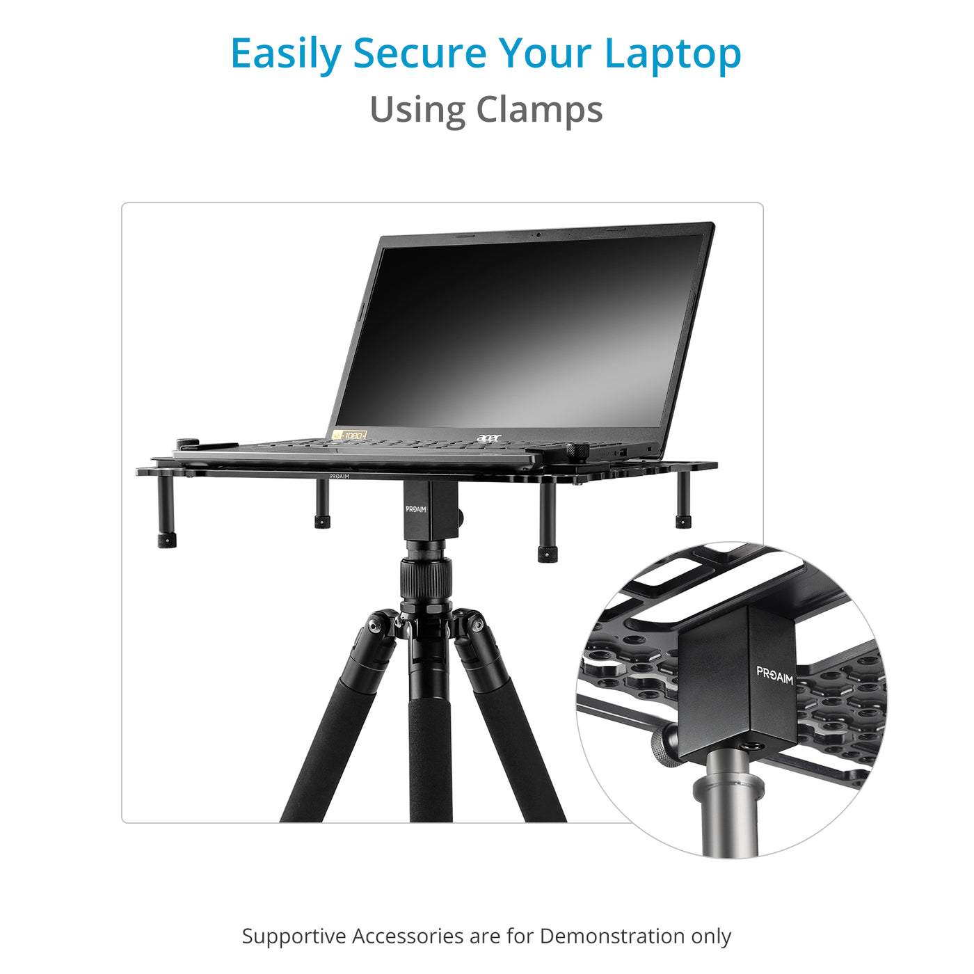 Proaim Universal Plus Laptop Workstation Platform w Cable Management & — Proaim.ca