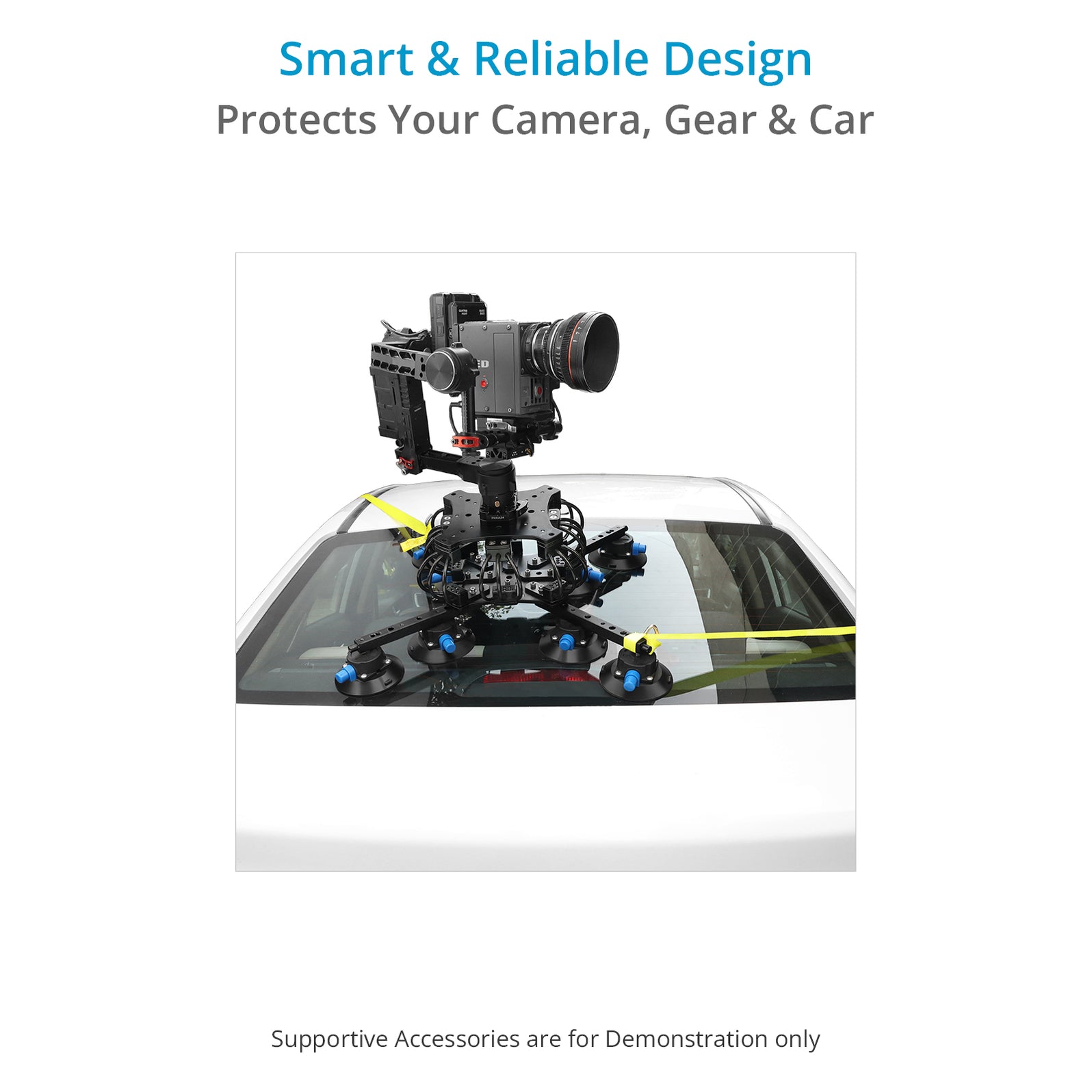 Proaim SuperGrip Suction Car Mount w Vibration Isolator for Camera Gim ...